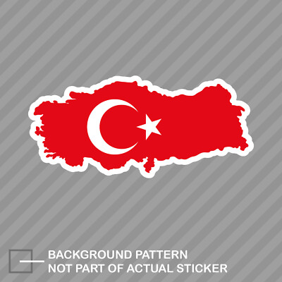 Turkish Shaped Turkey Flag Sticker Decal Vinyl country pride | eBay