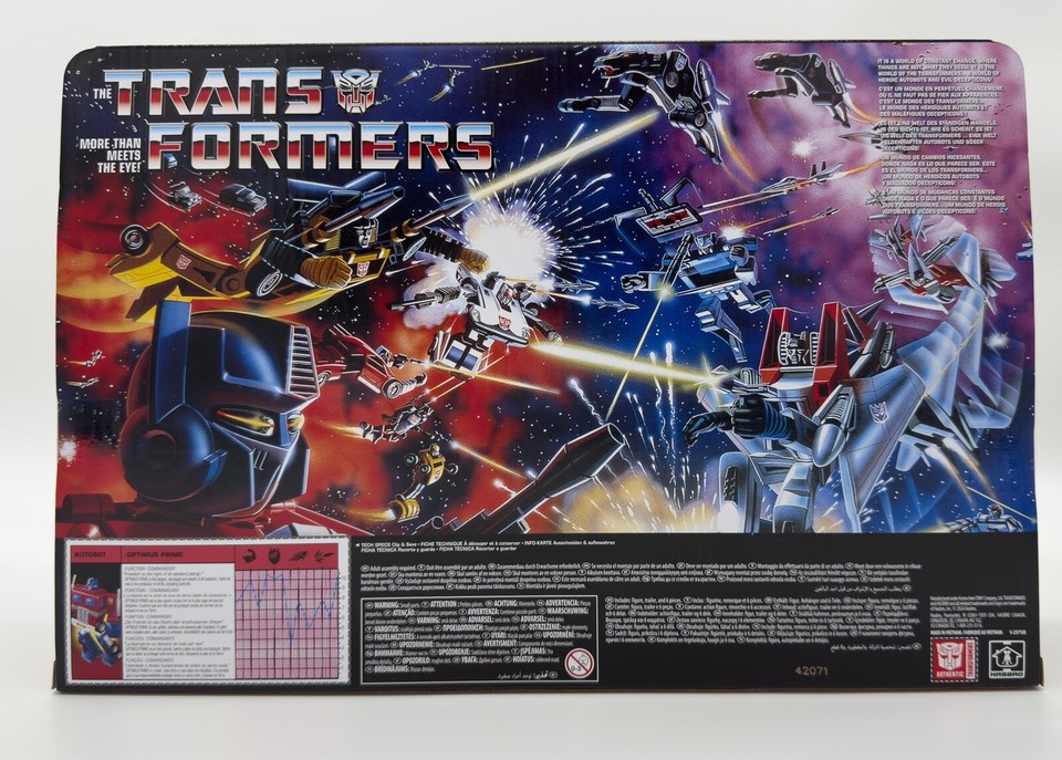 Transformers G1 Retro Reissue OPTIMUS PRIME Sealed 40th Anniversary New ...