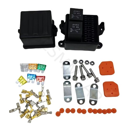 Car 12V 6-Way Fuse Block Holder Kit Relays Block Box 4-Pin 40A Relay ...