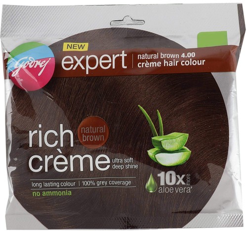 Godrej Natural Brown 4.0 Expert Rich Creme Hair Color Pouch 20ml+20gm ...