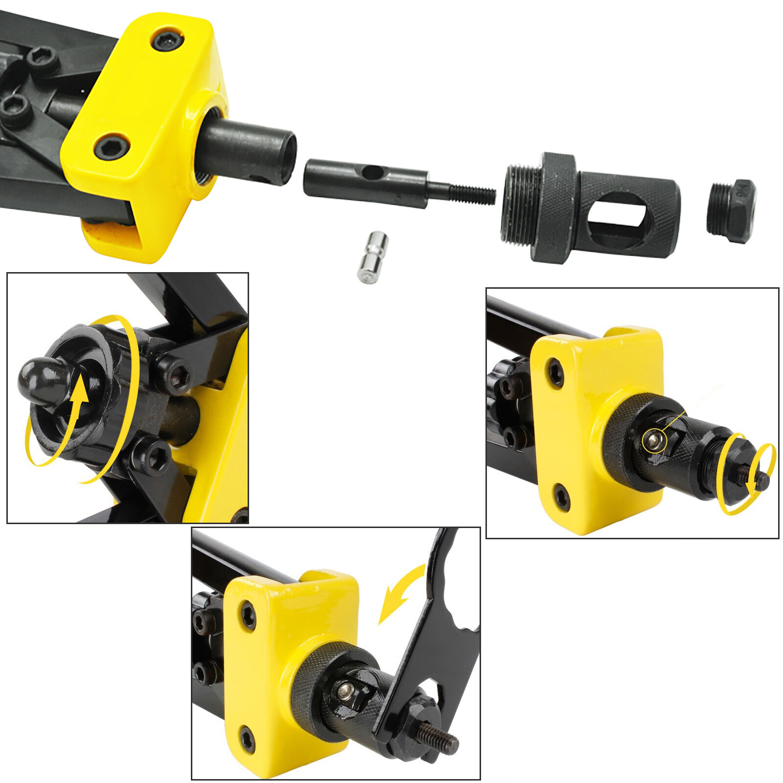 Rivet Gun Kit Rivnut Thread Setting Tool Nut Setter NutSert Metric SAE ...