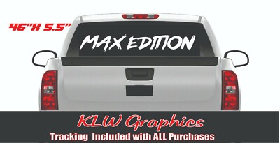 Dirty max Decal Sticker EDITION 4X4 Turbo Diesel Truck Cab 6.6L Soot ...