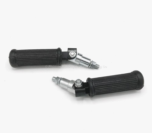 PAIR BSA A7 A10 RGS UNIVERSAL FOLDING PILLION FOOTREST WITH RUBBERS ...