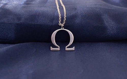Omega Symbol Pendant With Satin Finish | eBay