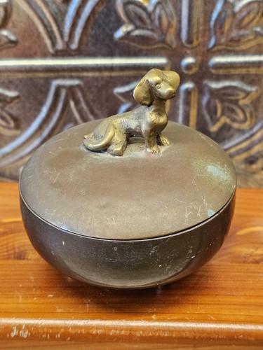Vintage Solid Brass Daschund, Weiner Dog, Urn Or Trinket Box | eBay