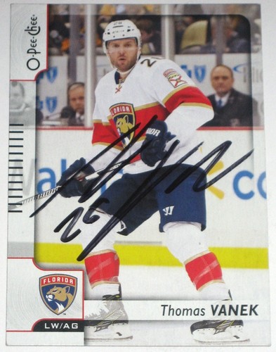 THOMAS VANEK SIGNED 17-18 O-PEE-CHEE FLORIDA PANTHERS CARD AUTOGRAPH ...