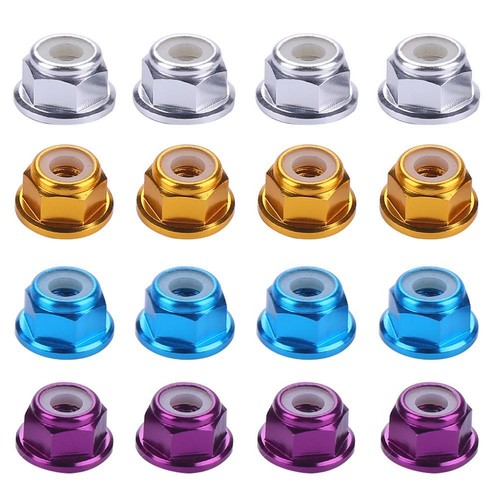 4pcs RC Car Wheel Lock Nuts for Traxxas Hsp Redcat Rc4wd Tamiya Axial ...
