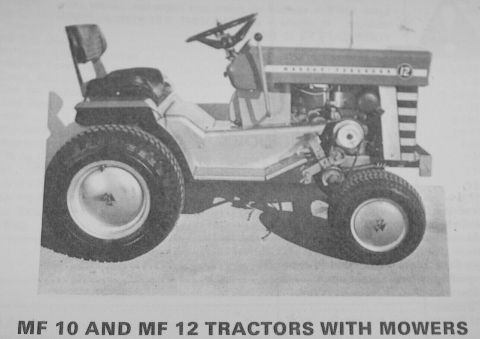 Massey Ferguson MF 10 & 12 MF10 MF12 Dealer Service Manual Lawn ...