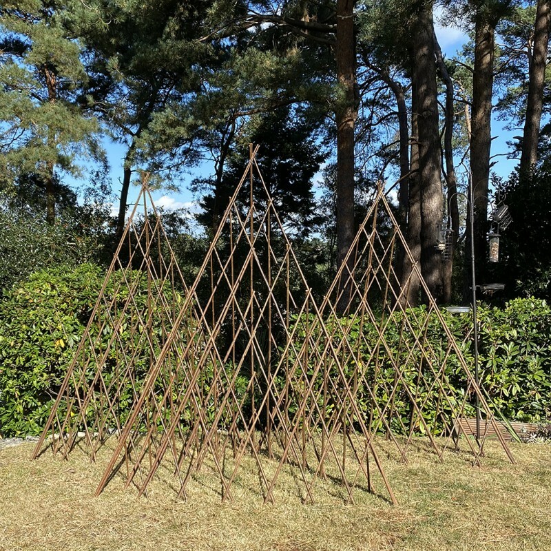 Garden Obelisk Obelisks Willow Wicker Wooden Wood Climbing Plant ...