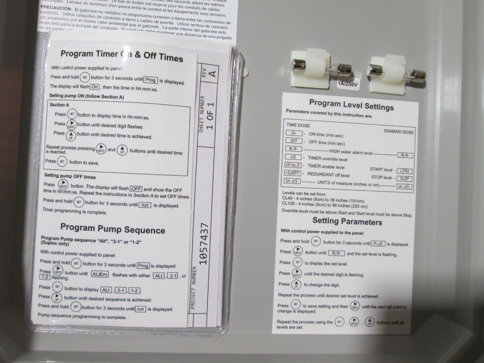 SJE Rhombus IFS21W914C8AC10E Simplex Pump Control Panel W/ C-Level CL40 ...
