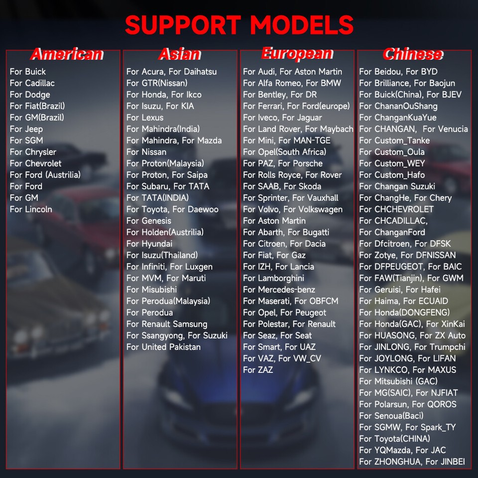 ANCEL DS300 OBD2 Scanner Bi-directional Test Engine IMMO Key ...