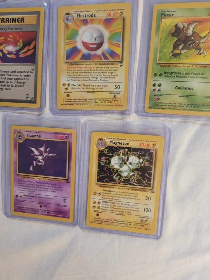 Pokemon Cards Non Holo Rare Base Set 2 Fossil Jungle Lot Of 8 Vintage ...