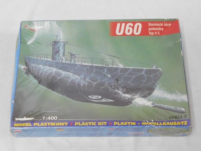 1/400 Mirage U60 Type II C U-Boat German WWII Submarine Plastic Model ...
