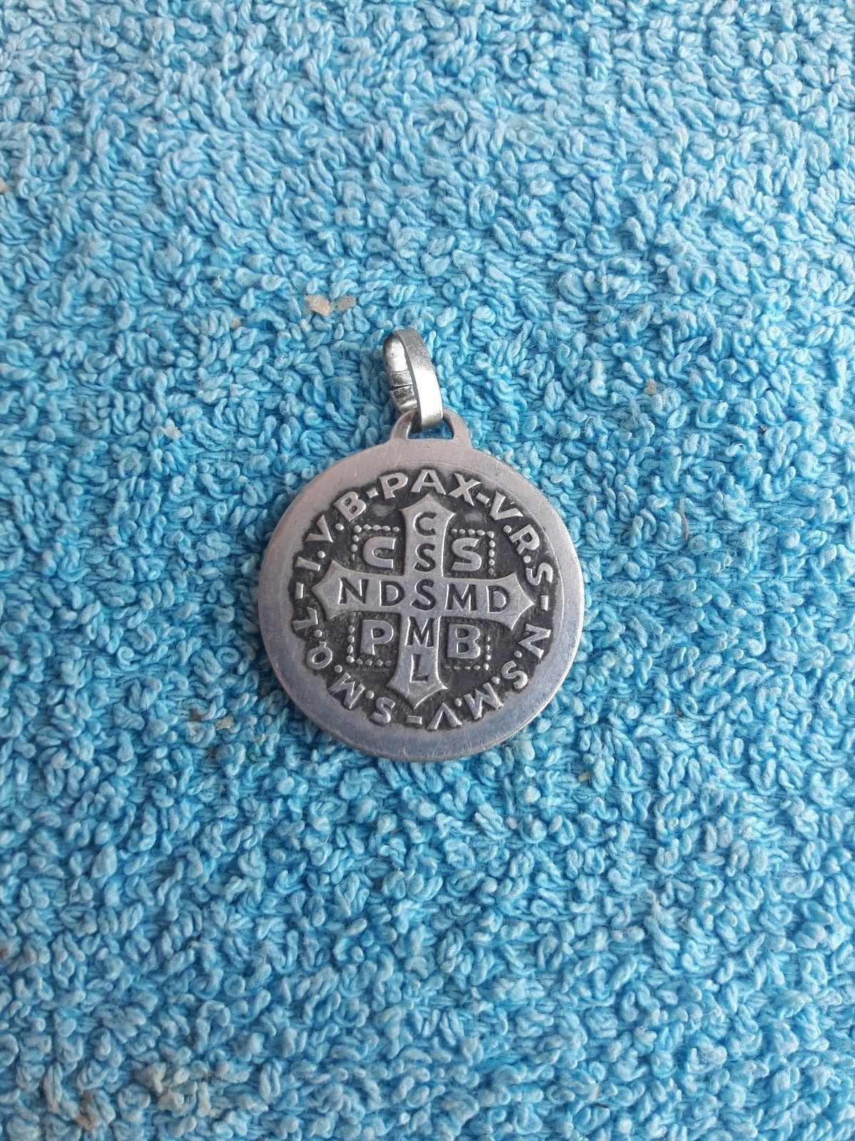 Ancien médaille religieuse NDSMD Saint Benoit CSSML Sanctus Benedictus ...