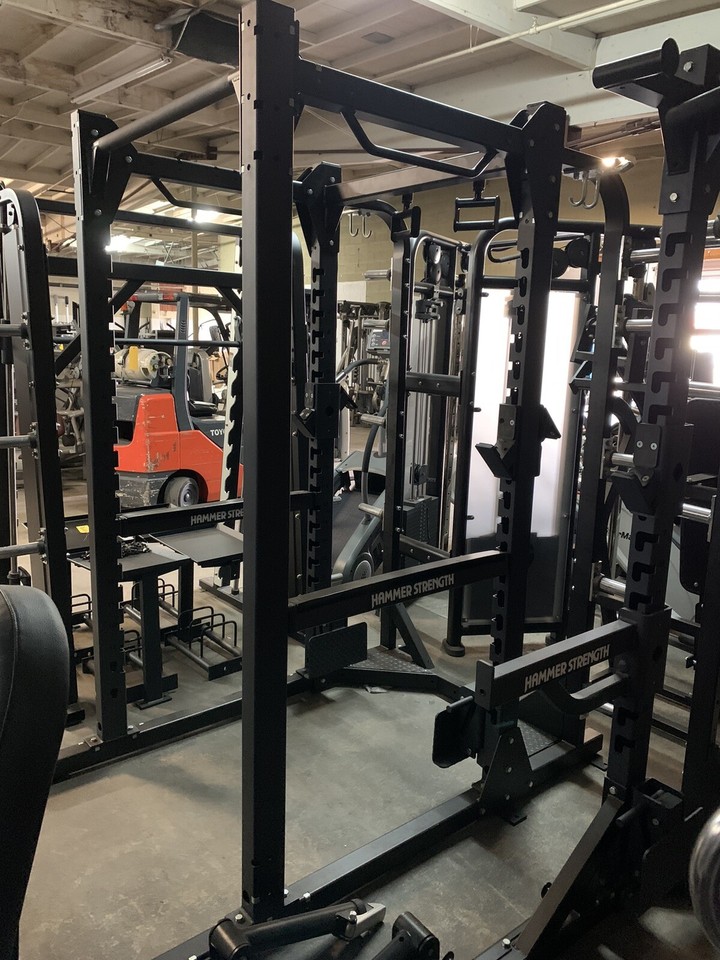 Hammer Strength HD Elite Power Rack Custom Matte Blk With Accessories ...