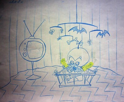 Beetlejuice 1989 Production Chris LaBonte Hand Drawn Key Background ...