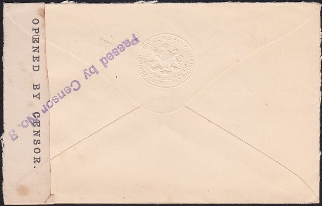 ST VINCENT 1941 to USA with local censor tape & censor No.3 ...