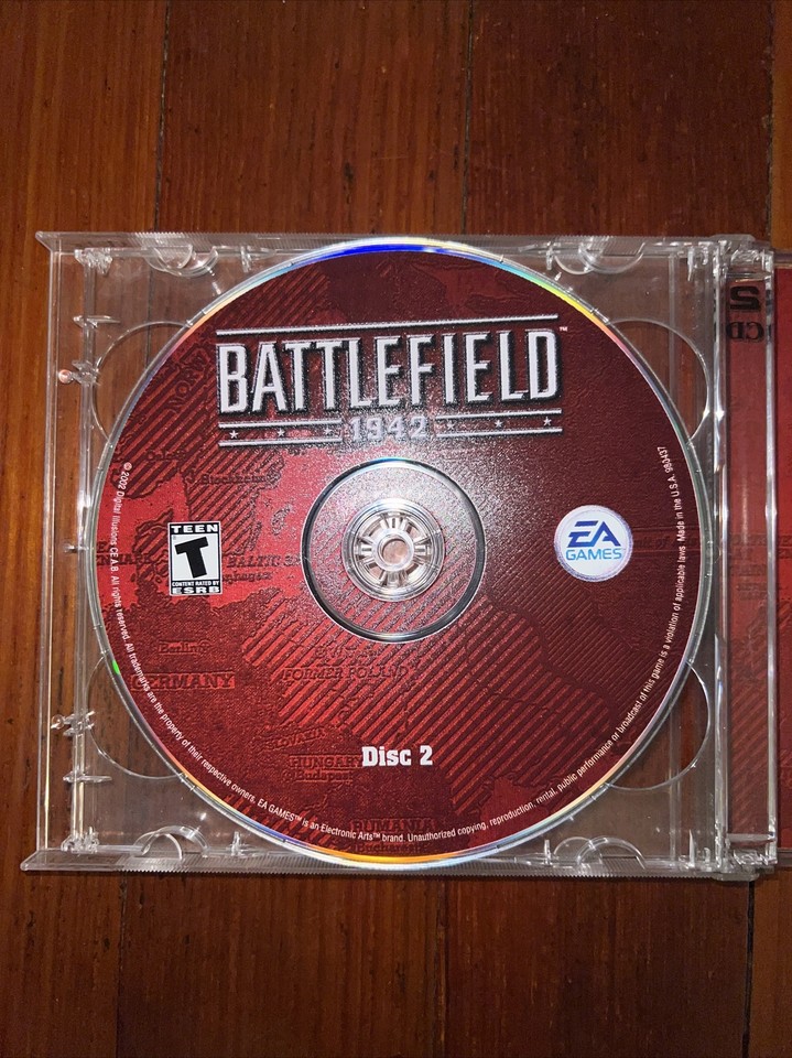 Battlefield 1942 (PC, 2002) - Discs Only PC Game Disc 1 and 2 Excellent ...