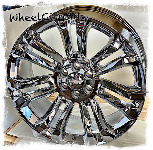 22" chrome OE 84346100 replica wheels fits Chevy Silverado Tahoe LTZ ...