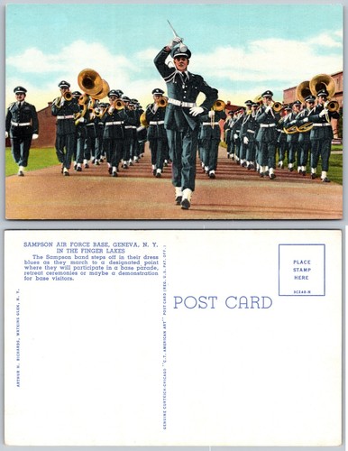 Marching Band Sampson Air Force Base Geneva NY Postcard | eBay