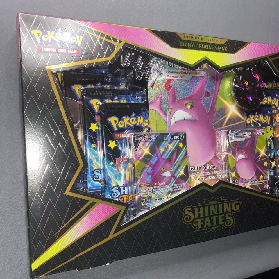 Pokemon Shining Fates Premium Collection Box Shiny Crobat VMAX IN HAND ...