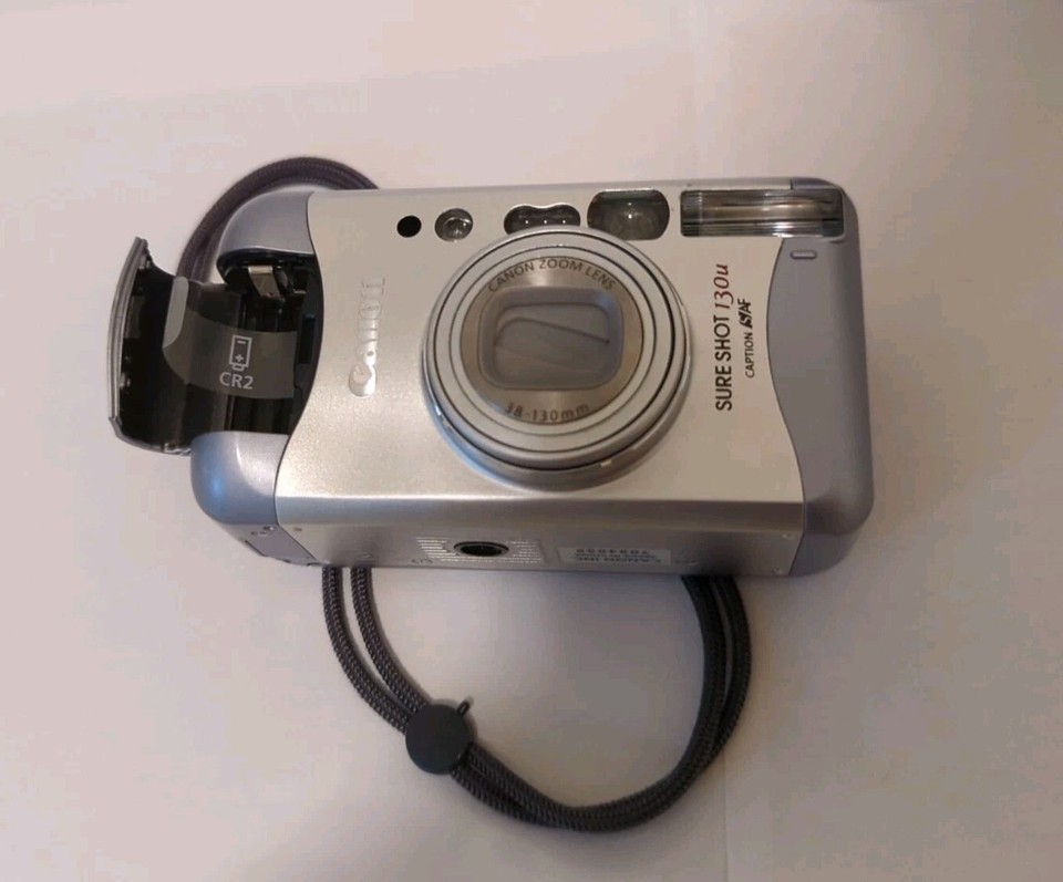 Canon Sure Shot 130u 35mm Point & Shoot Film Camera Silver W/ Case | eBay