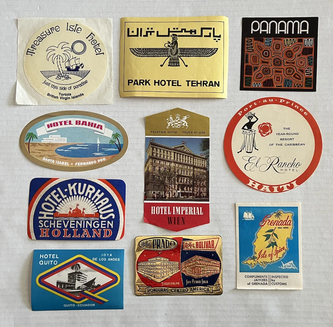 Vintage Luggage Stamps