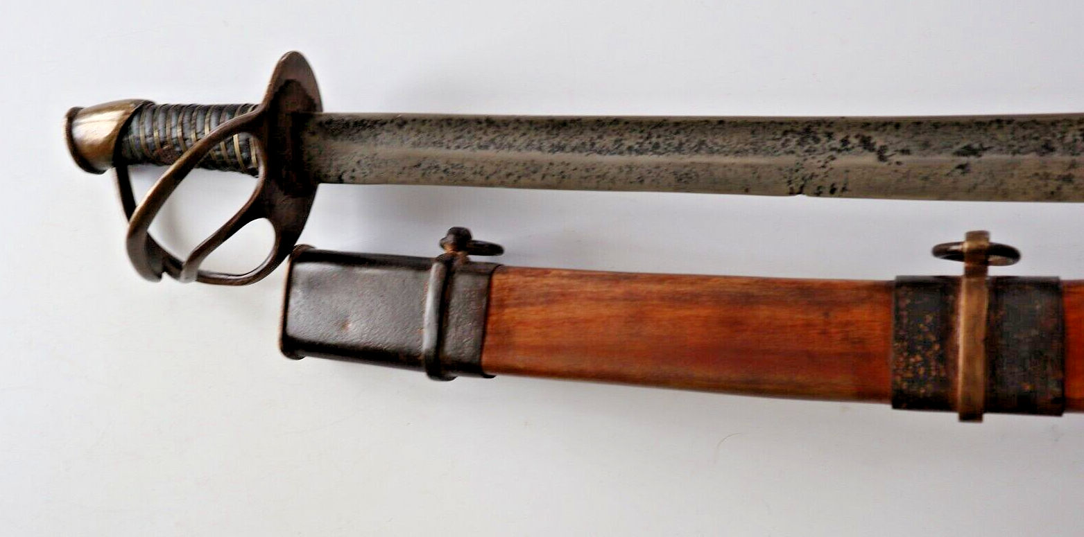 CIVIL WAR CONFEDERATE HAMMOND MARSHALL OR KRAFT CAVALRY SWORD EX ...