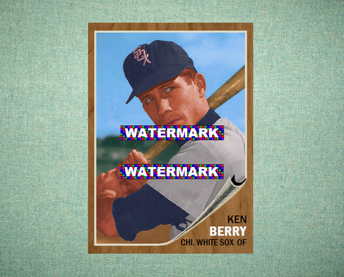 Ken Berry Chicago White Sox 1962 Style Custom Baseball Art Card | eBay