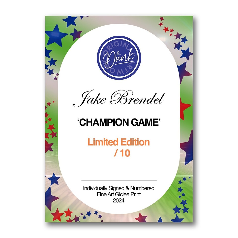 Jake Brendel Champion Game Sketch Card Limited 06/10 Dr. Dunk Signed ...