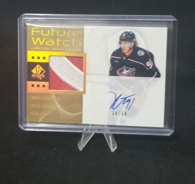 2022-23 SPA KENT JOHNSON Future Watch Rookie Patch Auto /50 CBJ Blue ...