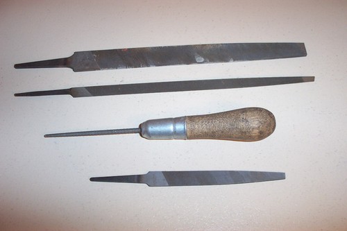 4 LOT VTG Tools NICHOLSON & LUTZ WOOD HANDLE FILES Assortment | eBay