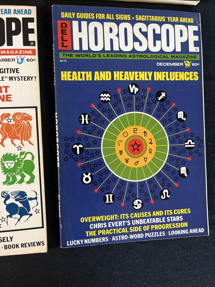 Vintage 1975 Dell Horoscope Astrology Magazines (12) Zodiac COMPLETE ...