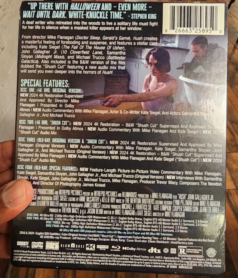Hush (Steelbook) [New 4K UHD Blu-ray] Limited Edition | eBay