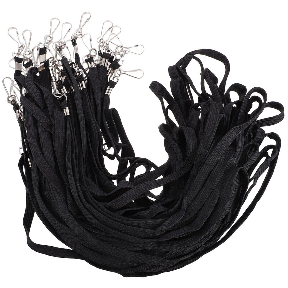 40pcs ID Badge Lanyard: Polyester Neck Strap Badge Work Name Tags ...