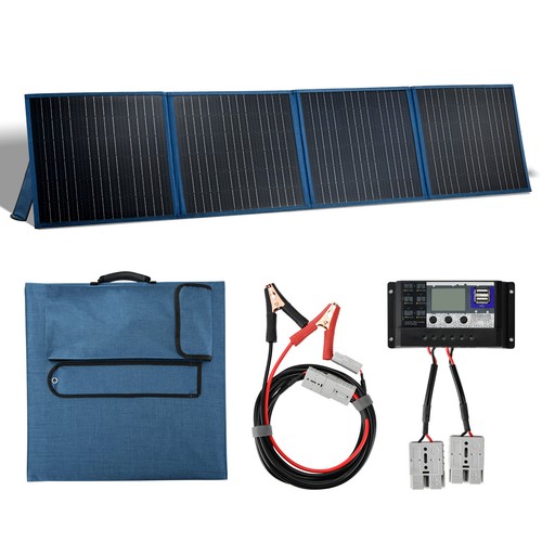 12V 350W Folding Solar Panel Blanket Flexible Solar Mat Mono Power USB ...