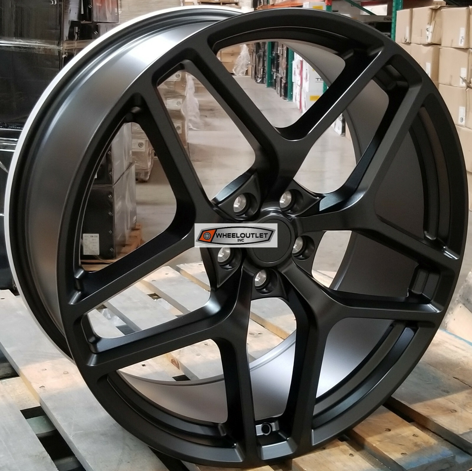 20x9 20x10 Wheels Satin Black Z28 Style Stagger Rims Fit Chevy Camaro ...