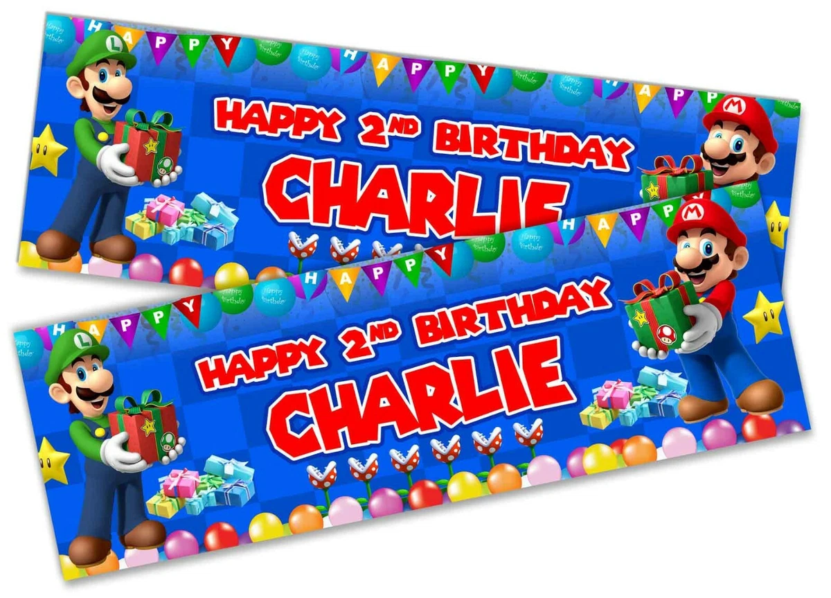 Super Mario Birthday Banner