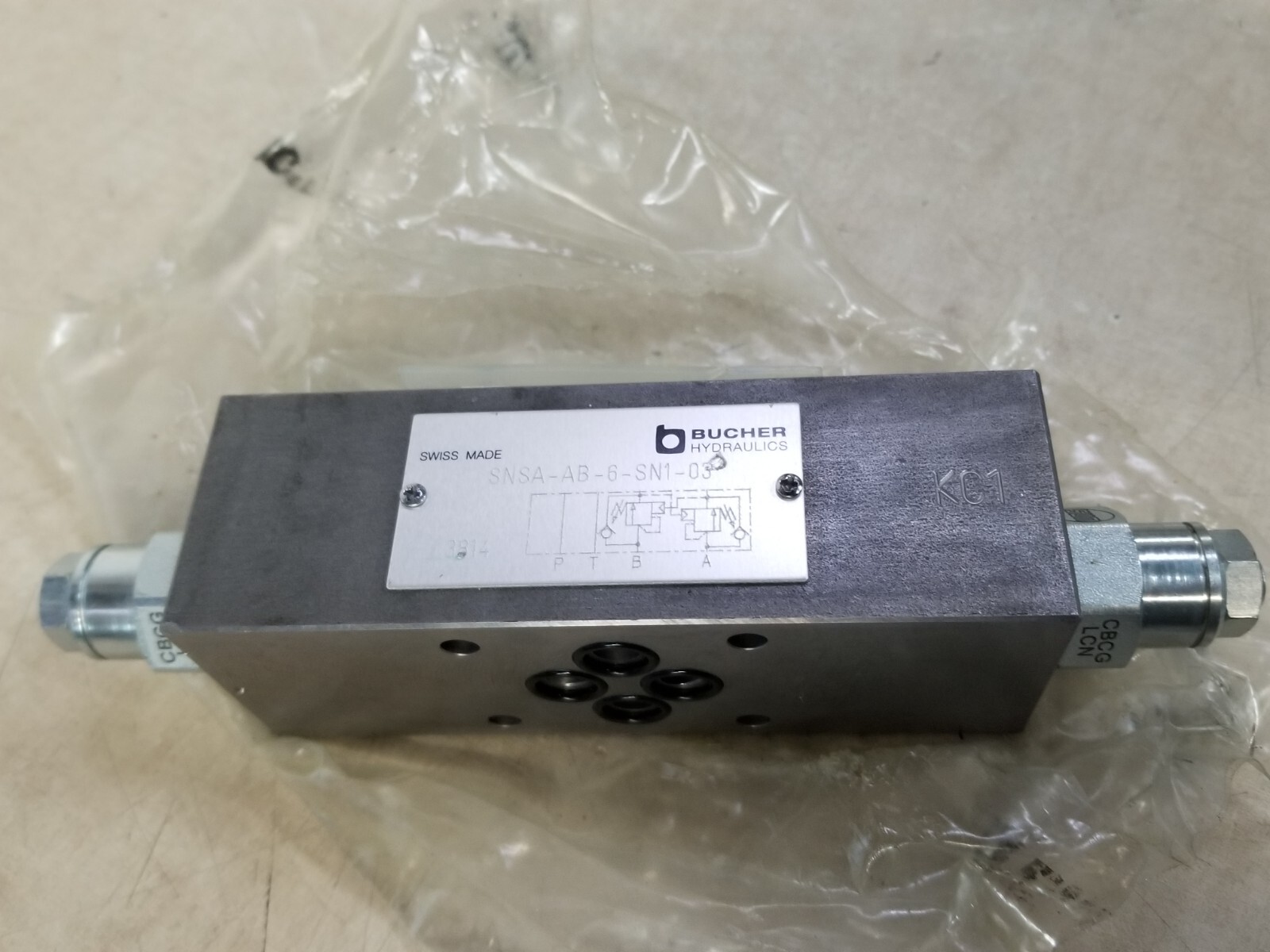 Bucher Hydraulics SNSA-AB-6-SN1-03 Cartridge Valve | eBay