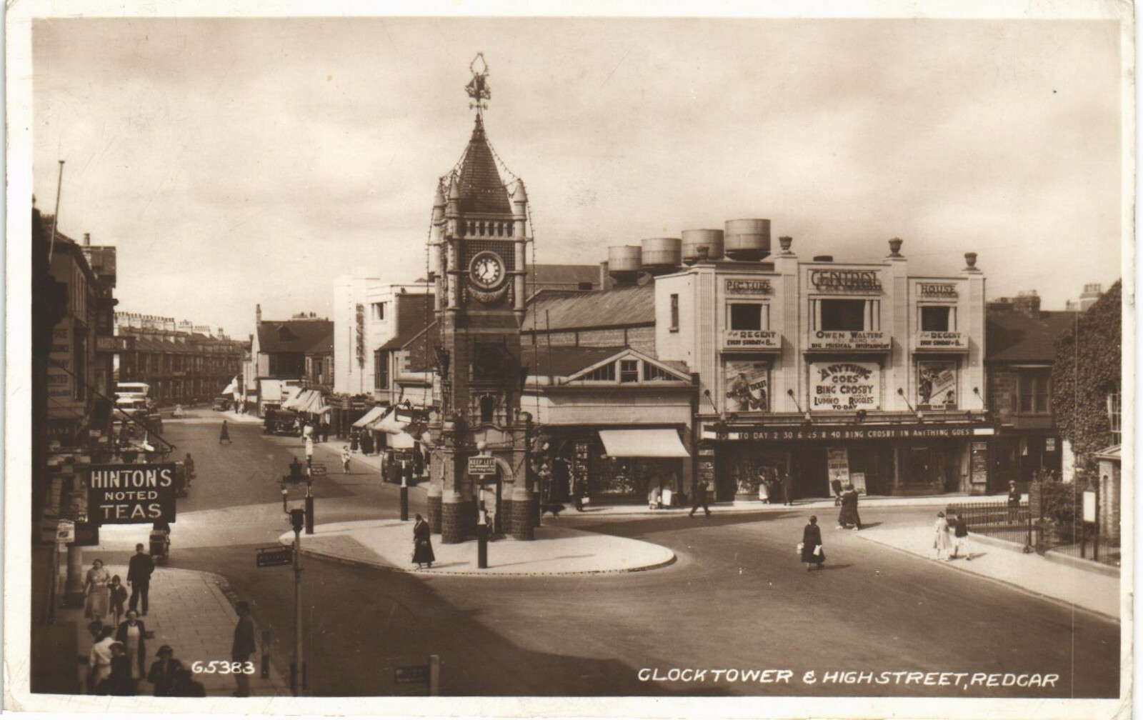 Redcar. Clock Tower & High Street # G.5383 by Valentine's. Cinema. | eBay