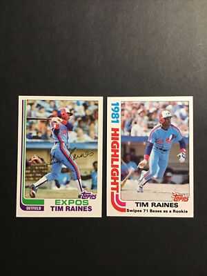 1982 Topps #70 Tim Raines #3 HIGHLIGHT - 2 CARDS - Very Nice - 7170 | eBay