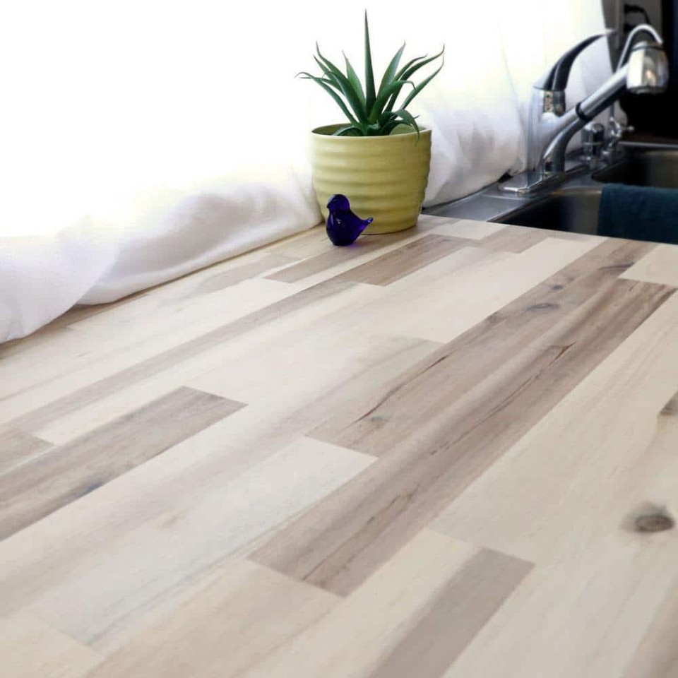 Unfinished Acacia Solid Wood Butcher Block Countertop Eased Edge | eBay