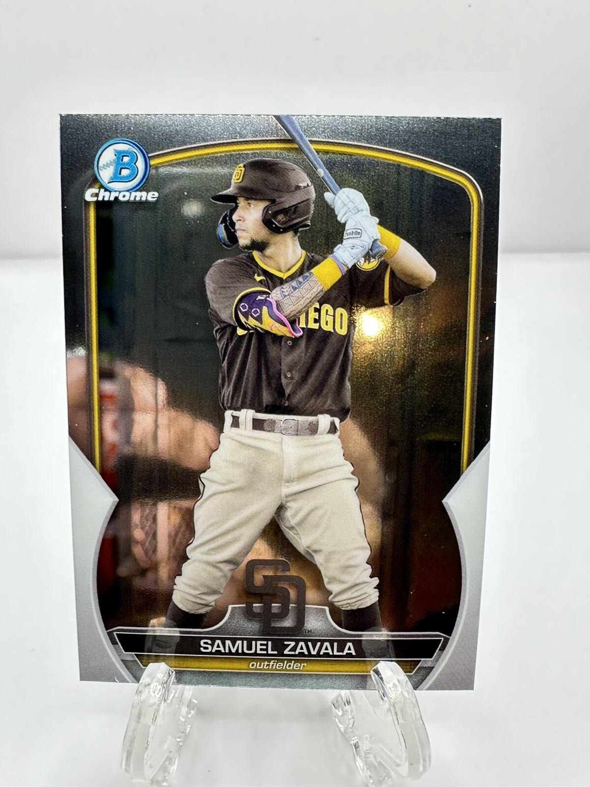 2023 Bowman Chrome Prospect Samuel Zavala #BCP-75 San Diego Padres ...