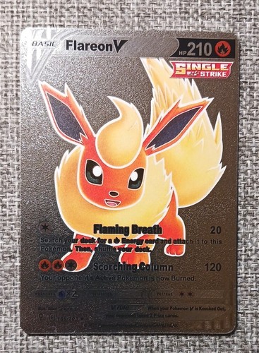 Flareon V Single Strike Silver Foil Pokemon Card | eBay