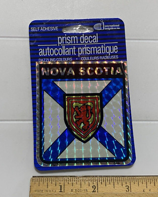 NIP Canda Nova Scotia Flag Souvenir Prism Decal Sticker Emblem | eBay