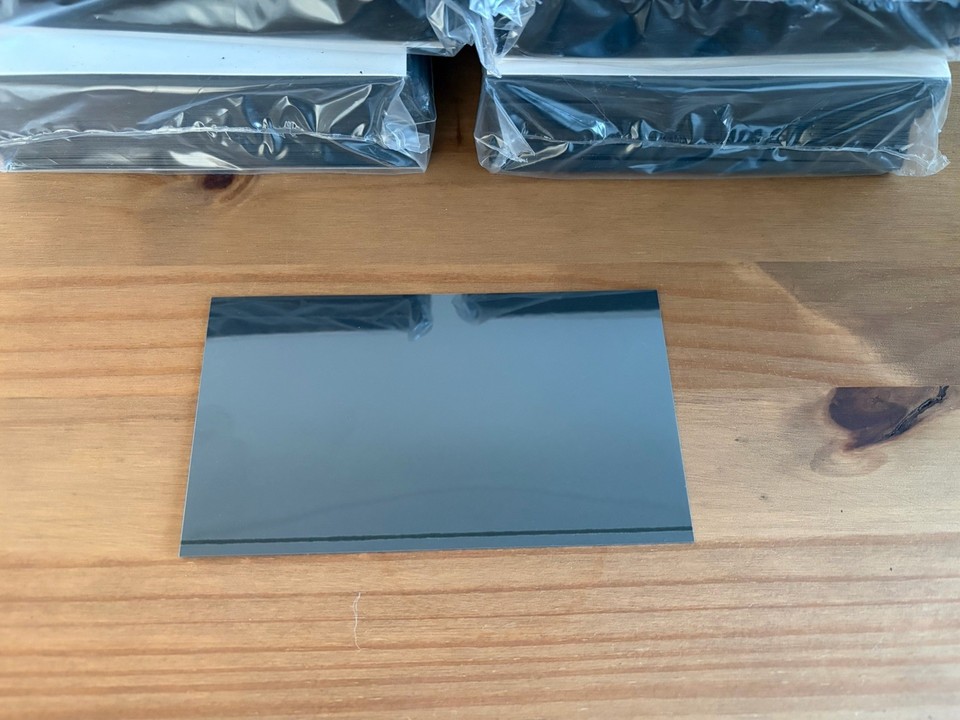 100 approval stock cards 150x85mm single strip black with clear flap ...