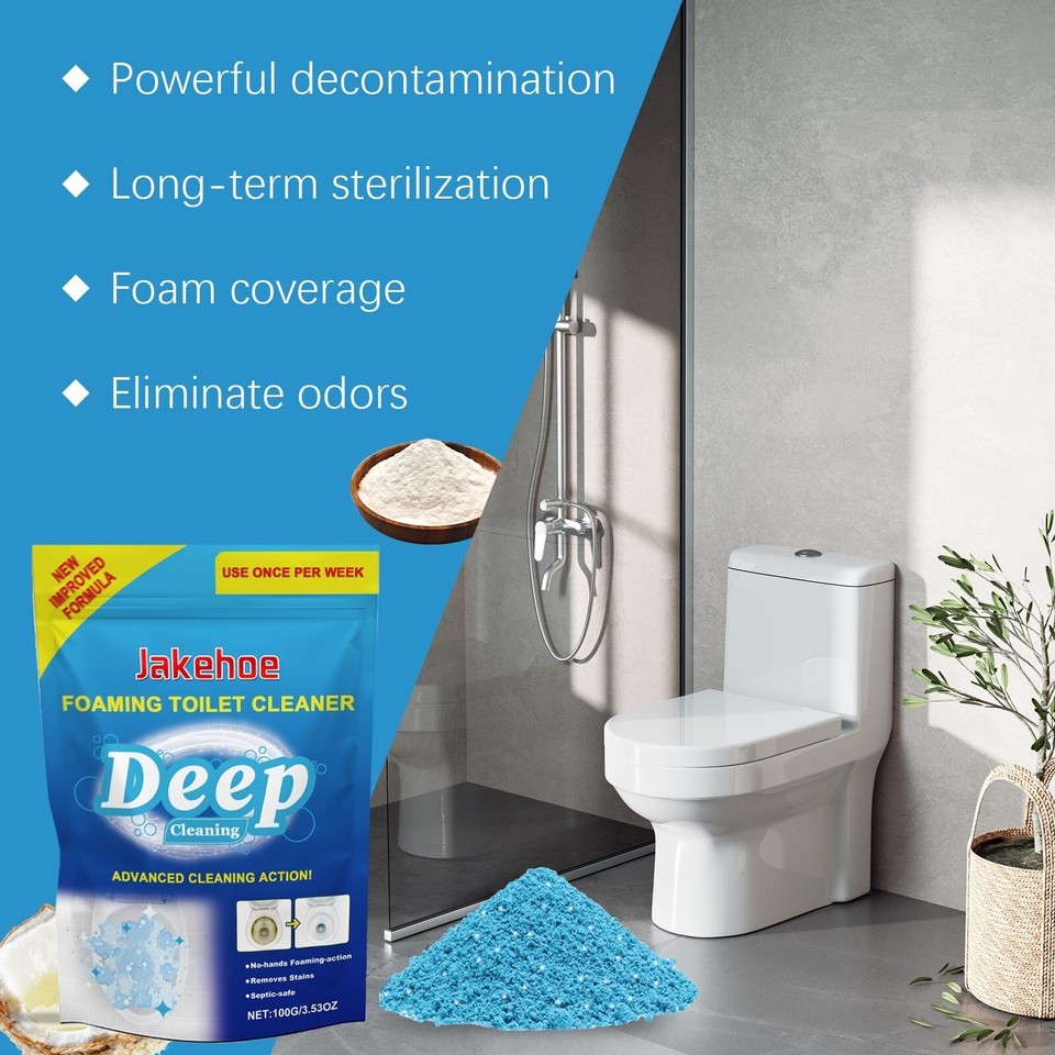 1-5x Splash Foam Toilet Bowl Stains Cleaner Powder 100g Remove Odor ...
