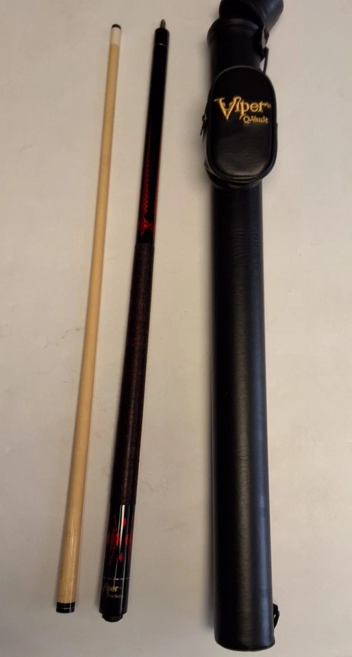 Viper Pro Series Pool Cue Red, Black Color 19oz Two Piece With Case | eBay