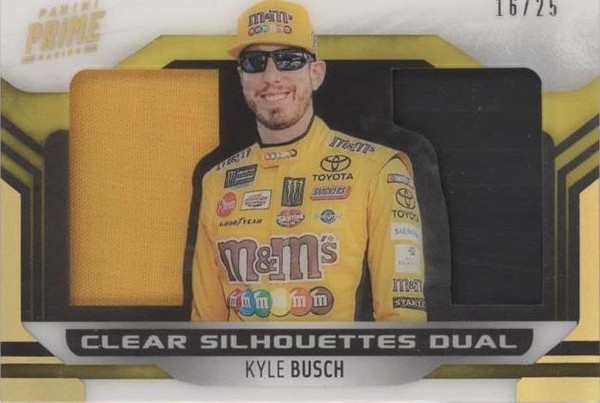 2019 Panini Prime - Clear Silhouettes Dual Holo Gold #CSD-KY Kyle Busch ...