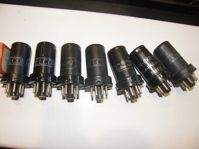 7 Vacuum tubes Delco 6SQ7 6SR7 6SA7 6SQ7 GE 6J6 Ken-Rad 6SK7 JAN-CKR ...